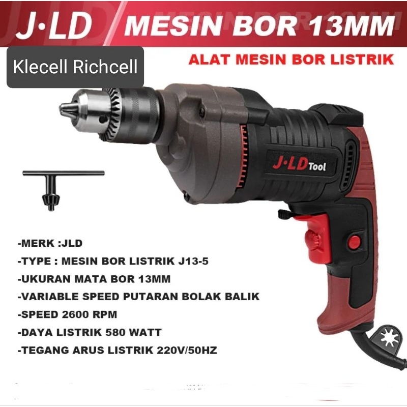 Jual JLD J13-5 MESIN BOR 13MM VARIABLE SPEED / ELECTRIC DRILL 13 MM ...