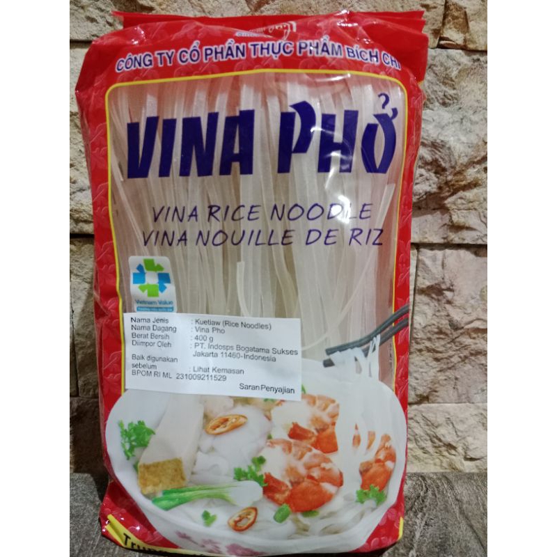 Jual VINA PHO / VINA RICE NODDLE / KWETIAU VIETNAM 400 gram | Shopee ...