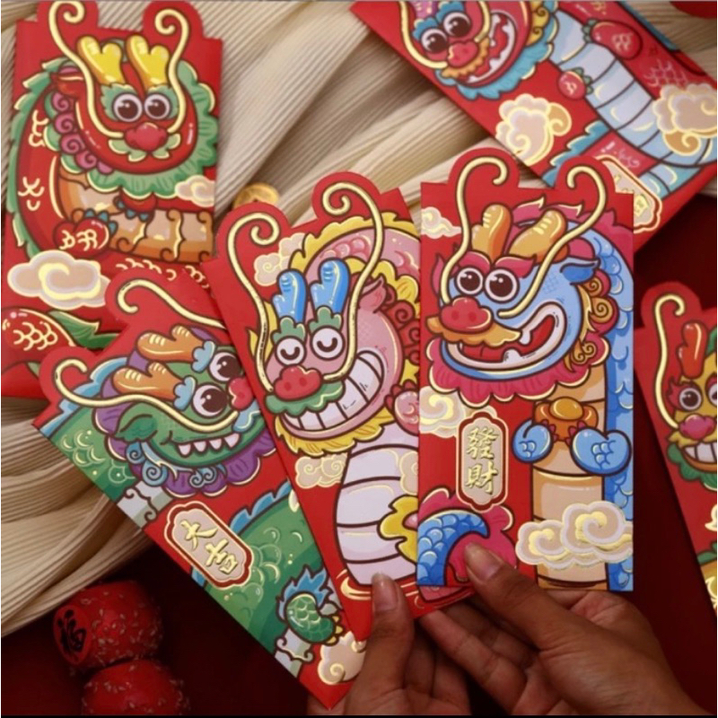 Jual Angpao 3D Model Imlek Tahun Naga 2024 - Angpao Kartun 2024 Imlek ...