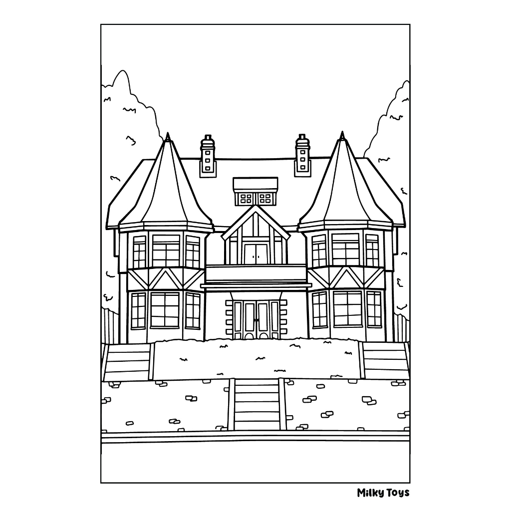 Jual Kertas mewarnai gambar anak tema RUMAH - mewarnai anak PAUD A4 ...