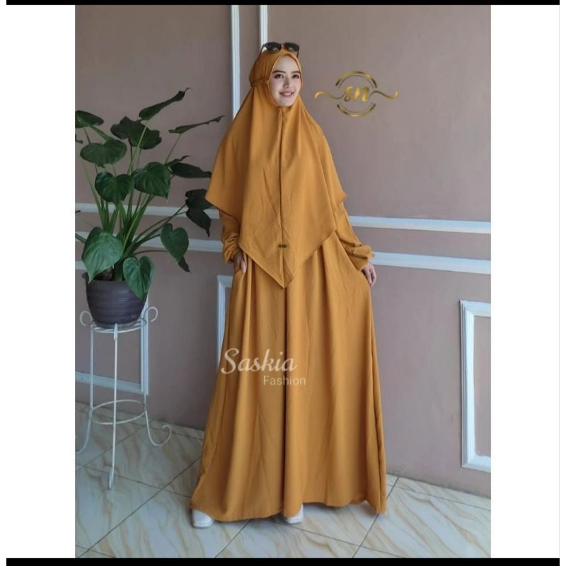 Jual GAMIS SYAR I SET HIJAB GAMIS BAHAN CRINGKLE AIRFLOW PREMIUM GAMIS MUSLIMAH GAMIS TERBARU ...