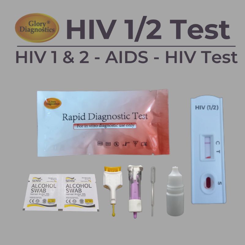 Jual HIV 1/2 Test Cassette | HIV aids akurat mandiri 1 Set lengkap ...