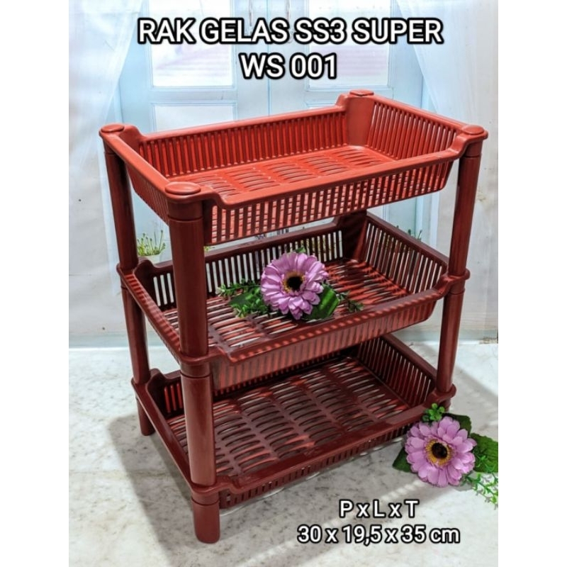 Jual Rak Gelas Segi 3 Susun Warna Random | Shopee Indonesia