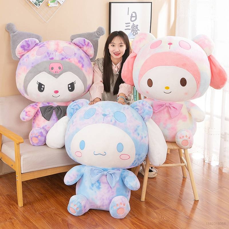 Jual Boneka New Sanrio Kuromi My Melody Cinnamoroll Tie Dye Die Plush Premium UKURAN 40 CM ...