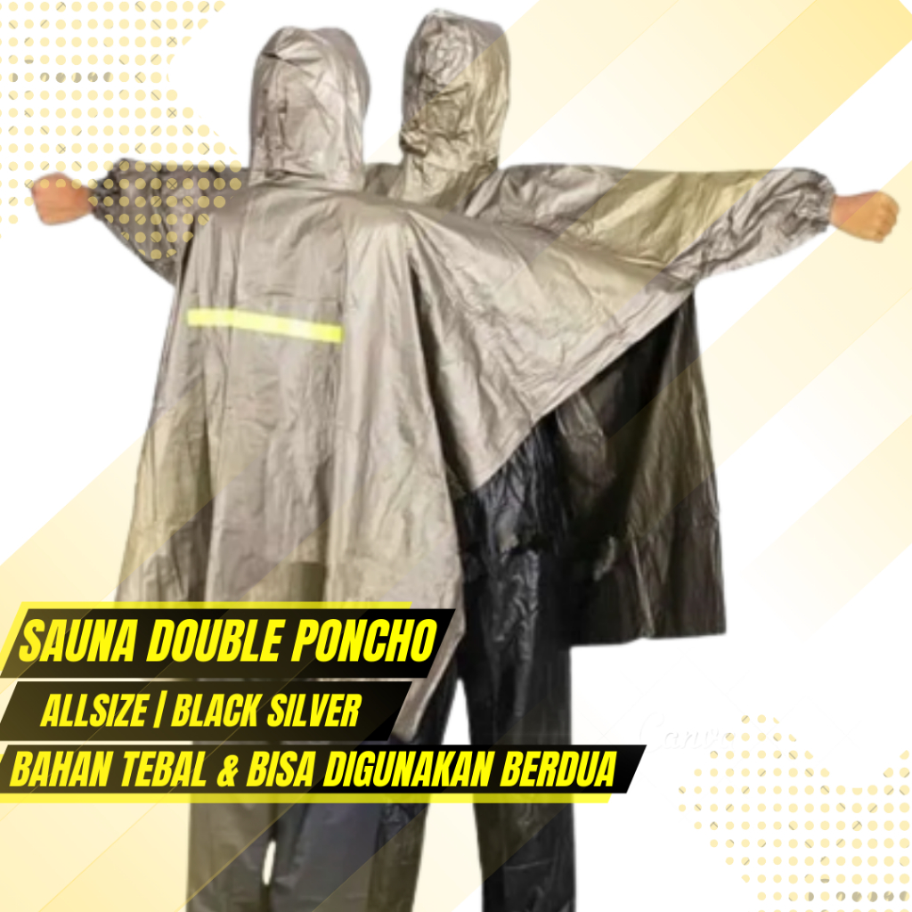 Jual Raincoat OMG Double Poncho 2 Kepala 2in1 Praktis Jas Hujan ...