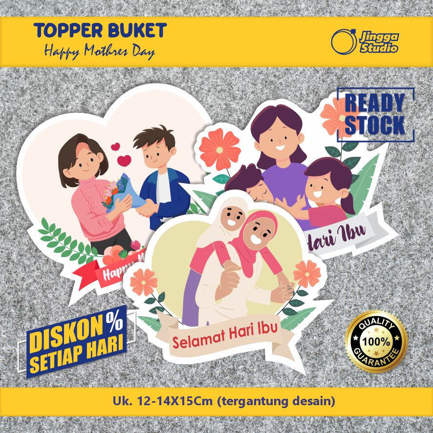Jual Topper Ucapan Hari Ibu Happy Mothers Day | Shopee Indonesia