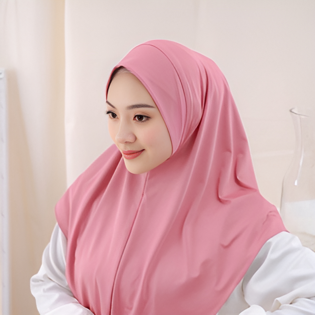 Jual Bergo Quena Jilbab Instan Malaysia Jersey HIjab Soft Pet Empuk Queena Kerudung Jumbo Syari ...