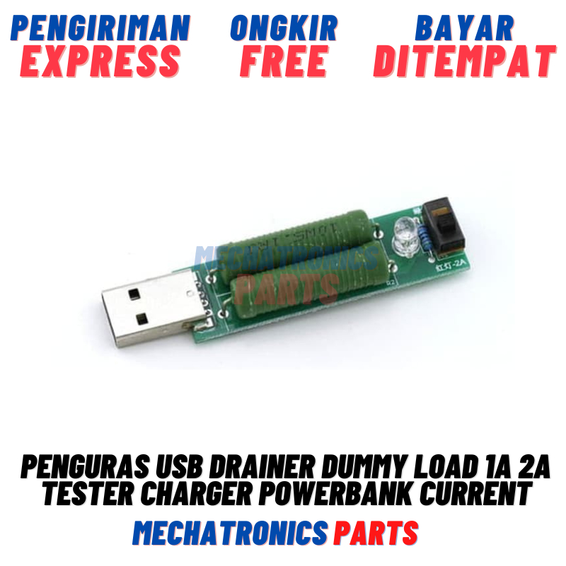 Jual [PSU-9025] PENGURAS USB DRAINER DUMMY LOAD 1A 2A TESTER CHARGER ...