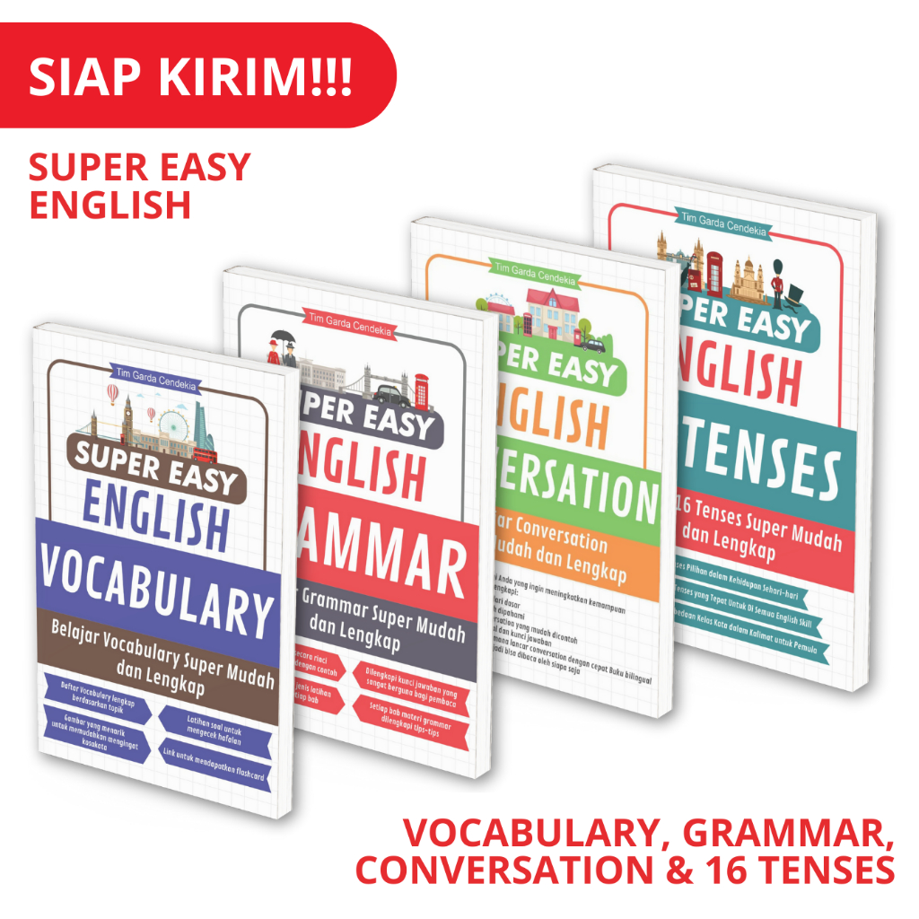 Jual PAKET BUKU BAHASA INGGRIS | SUPER EASY ENGLISH GRAMMAR ...