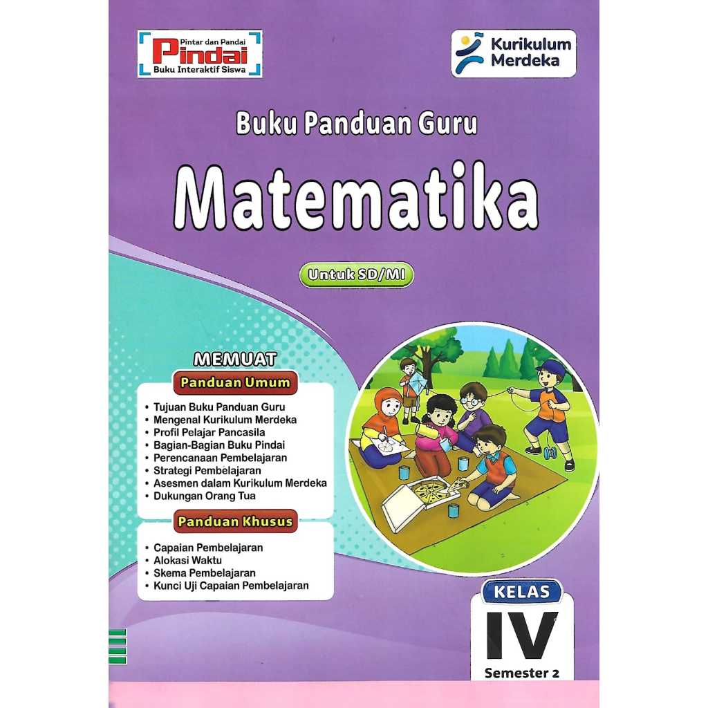 Jual Buku Panduan Guru Matematika Kelas 4 SD/MI Semester 2 Kurikulum Merdeka | Shopee Indonesia