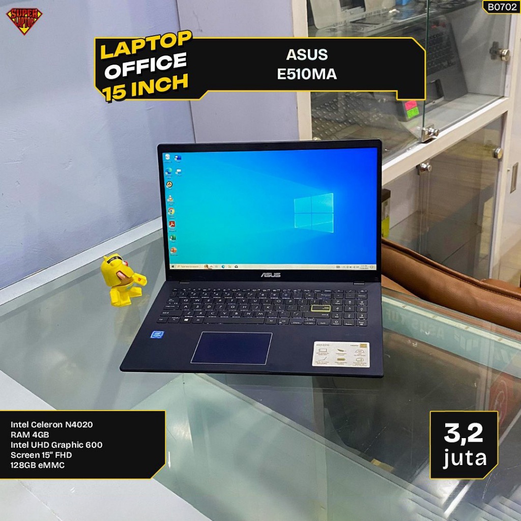 Jual Laptop ASUS E510MA Intel Celeron N4020 RAM 4GB eMMc 120GB 15” FHD ...