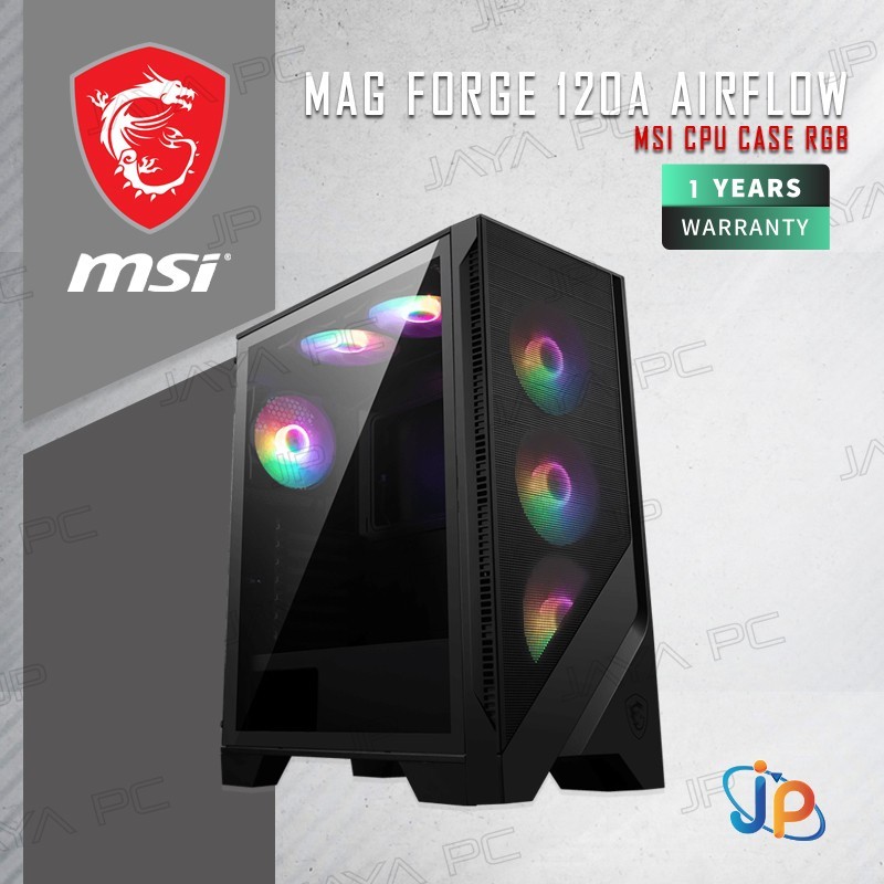 Jual MSI Gaming Case MAG Forge 120A Airflow RGB - Tempered Glass Casing ...