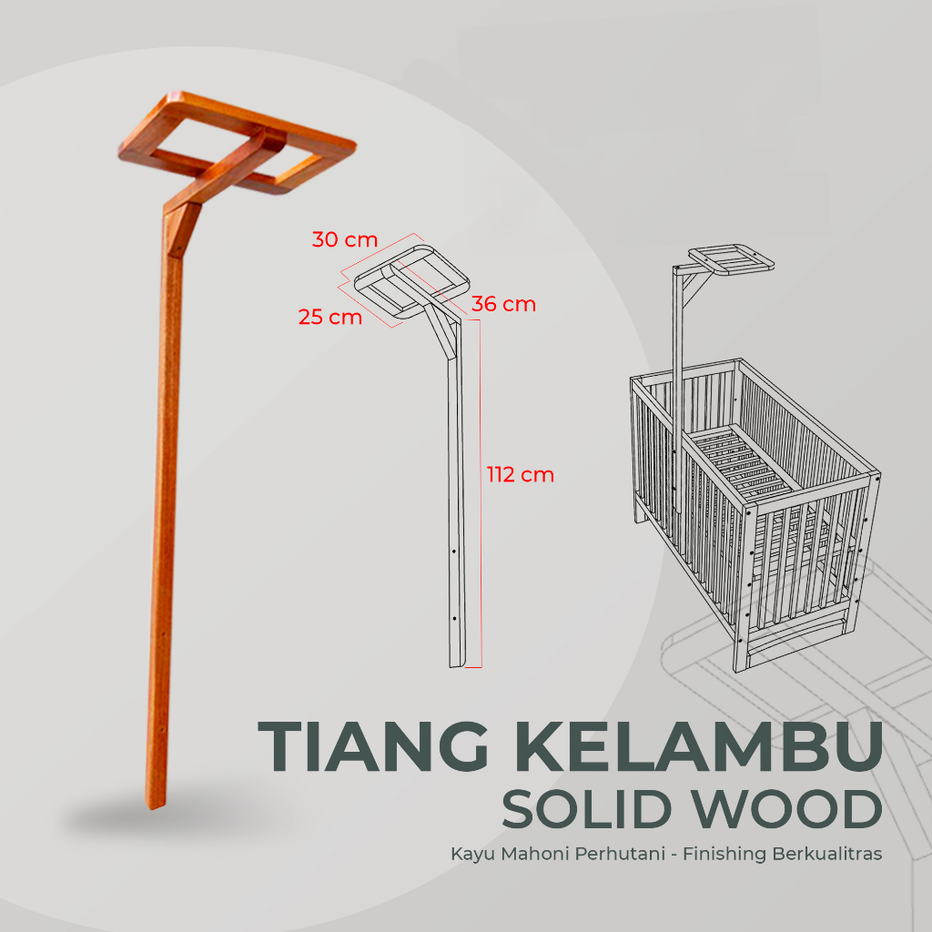 Jual Tiang kelambu kayu solid mahoni jepara | Shopee Indonesia