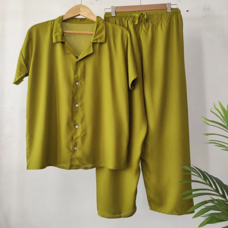 Jual BAJU TIDUR | RAYON TWELL | baju tidur | SETELAN lengan pendek ...