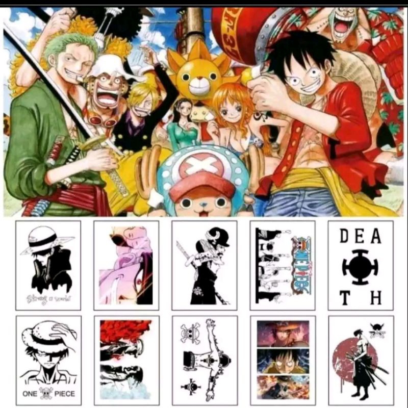 Jual Stiker Tatto Temporer Basic Motif Anime | Shopee Indonesia