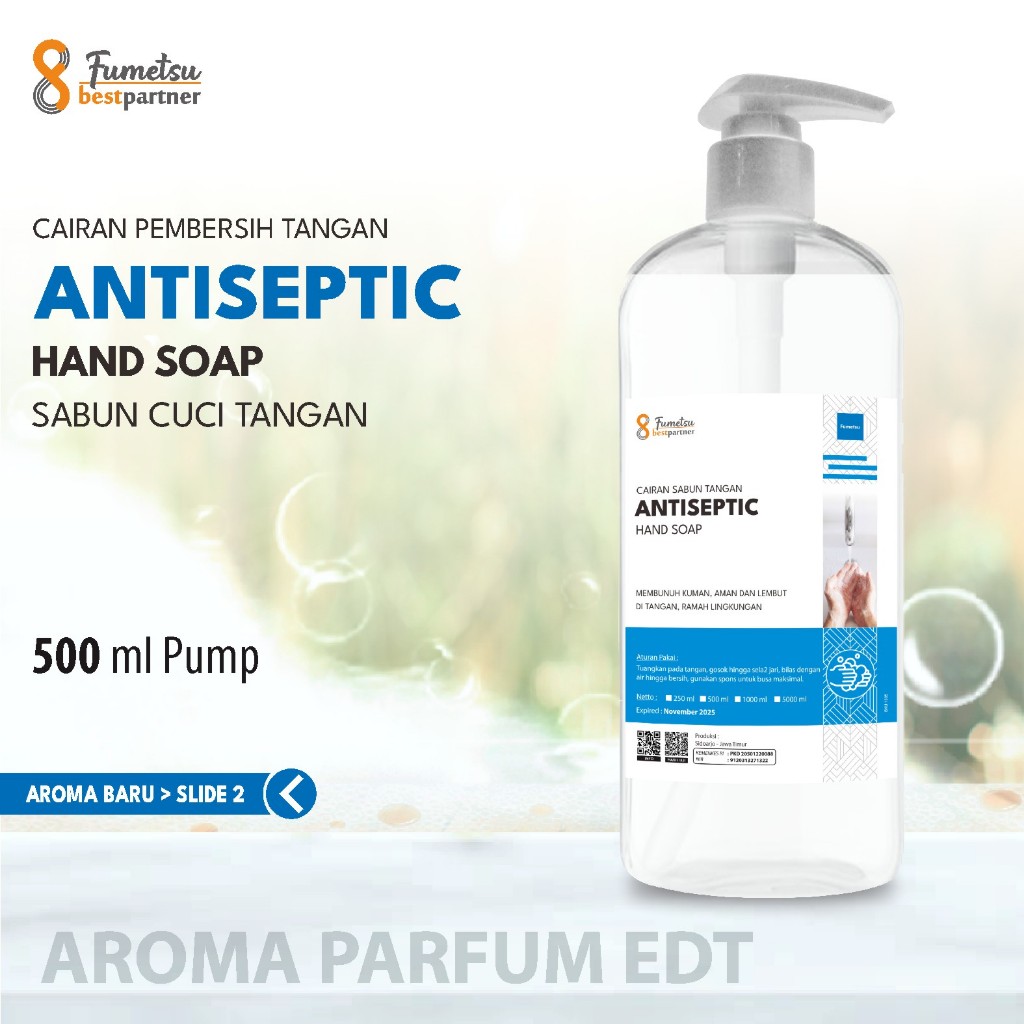 Jual Sabun Cuci Tangan Antiseptic Aroma Parfum Body Bath 500ml PUMP ...