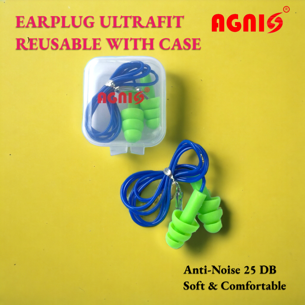 Jual Earplug Ultrafit Corded Dengan Kotak Cashing Penutup Safety ...