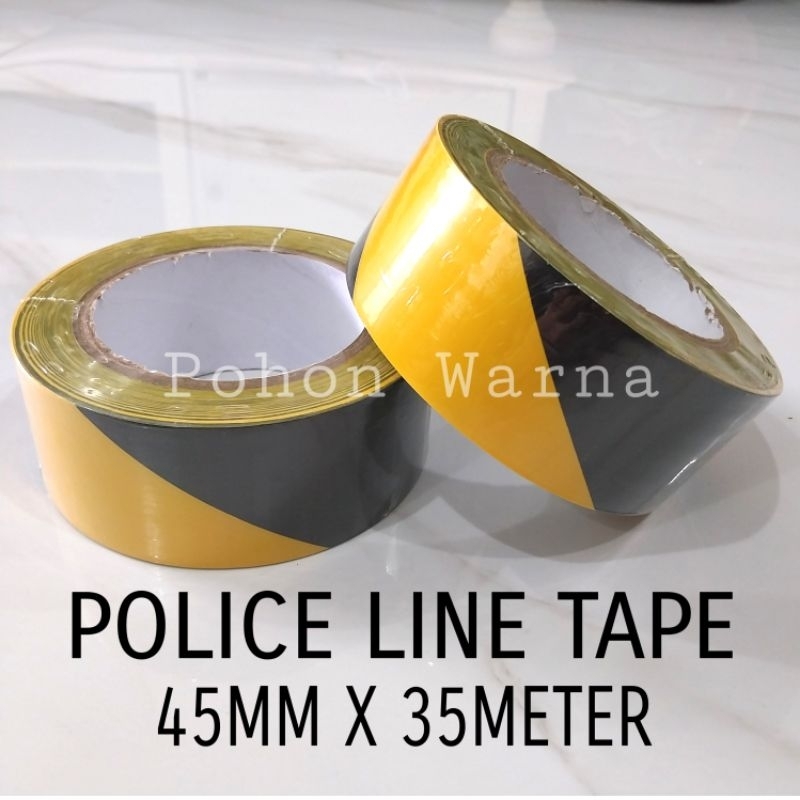 Jual Warning Tape / Police Line Tape 45mm x 35meter | Shopee Indonesia