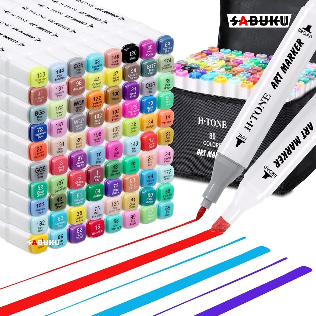 Jual [S&K] Color Marker With Bag Touchnew Marker Spidol 12-80 Colors ...