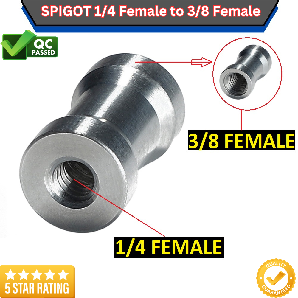 Jual SPIGOT Female 1/4- 3/8 Screw Baut Adapter Converter Light Stand ...