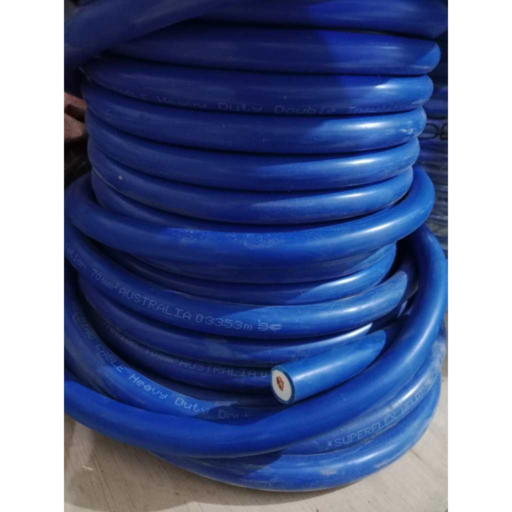 Jual KABEL LAS 70 MM SUPERFLEX BIRU PER METER | Shopee Indonesia