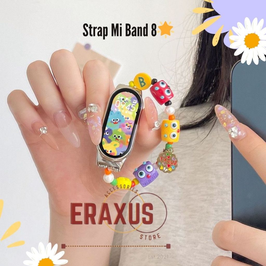 Jual Eraxus Strap Manik Xiaomi Mi band 10 / Mi band 8 / Mi Band 8 - Tali Pengganti Miband 8 ...