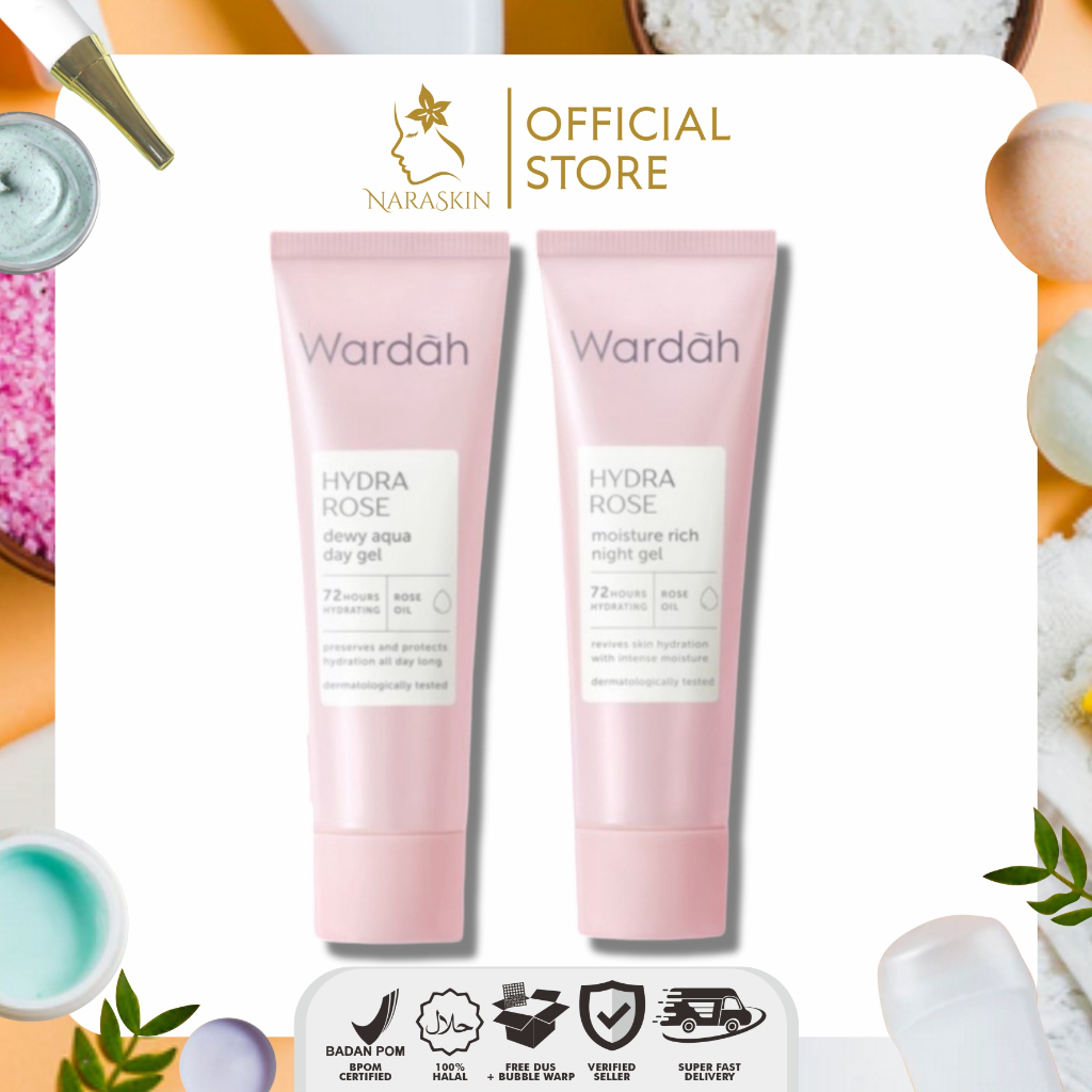 Jual Wardah Hydra Rose Day Gel | Night Gel - Pelembab Pagi & Malam 17 ...
