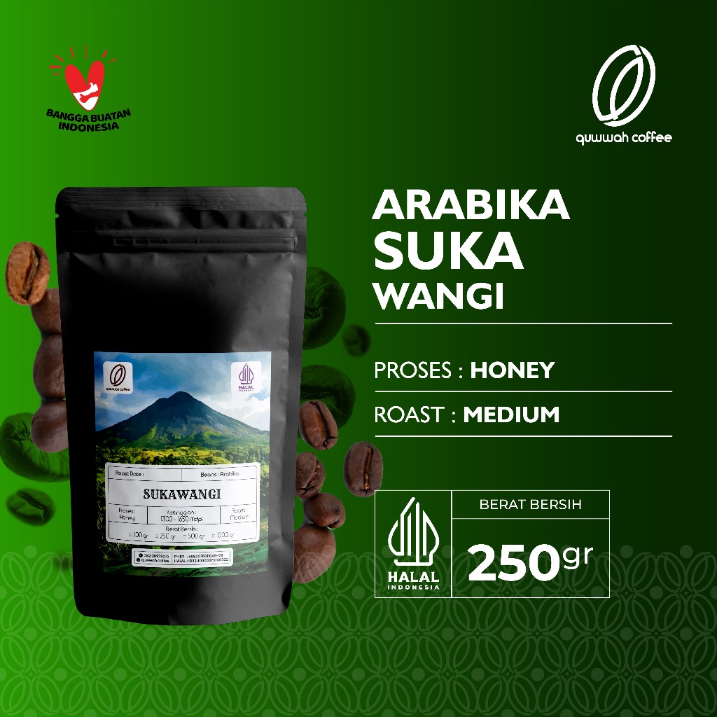 Jual Biji Kopi Bubuk Arabika Sukawangi Bogor Arabica Coffee Beans ...