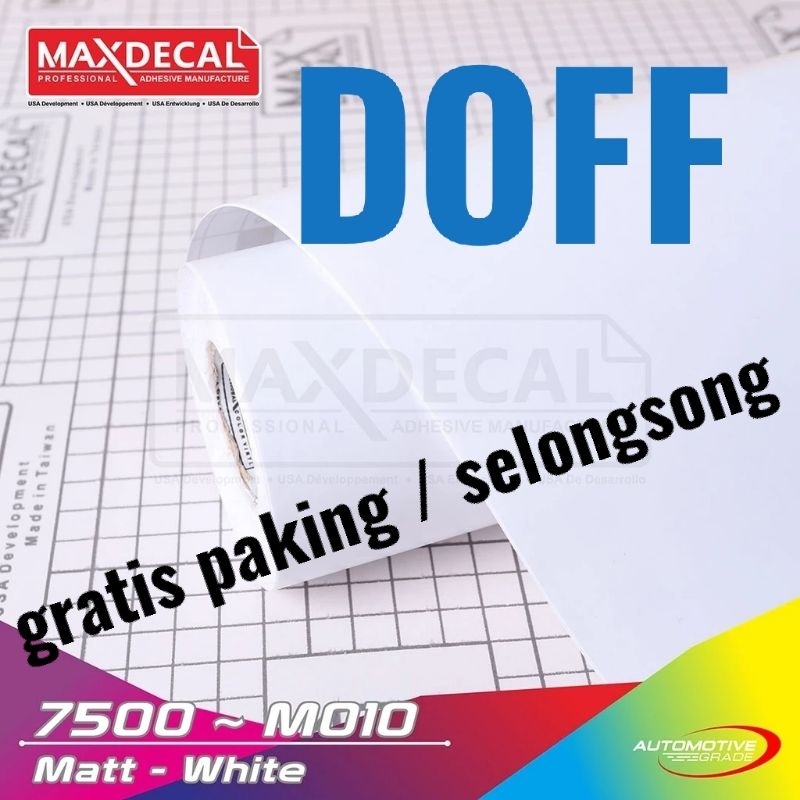Jual stiker sticker skotlet PUTIH DOFF motor mobil akuarium max decal ...
