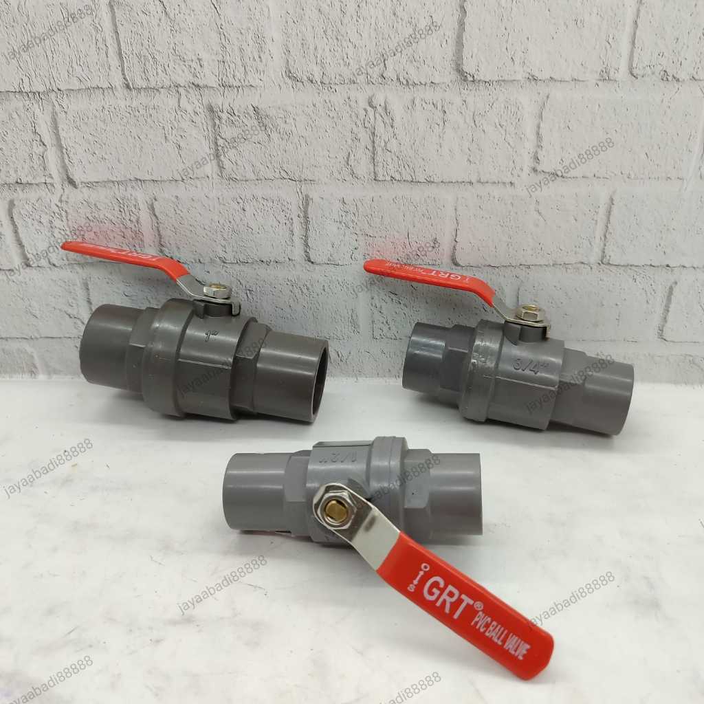 Jual BALL VALVE 1/2" ,3/4" ,1" PVC GAGANG BESI GRT INCI STOP KRAN | Shopee Indonesia