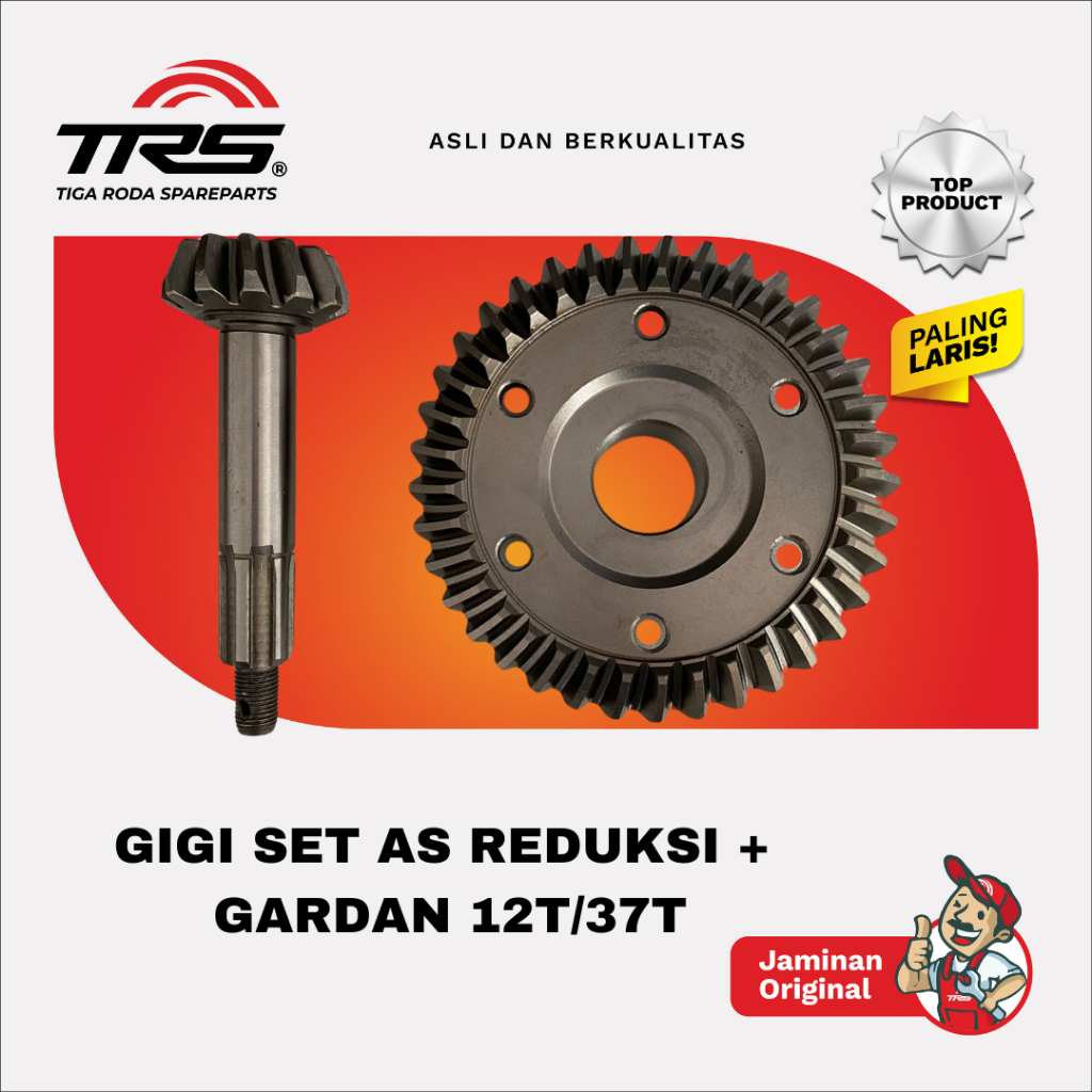 Jual TRS Gigi Gardan Set Viar 12t Lawan 37t As Reduksi Dan Gigi Matahari Oem Viar Spareparts ...