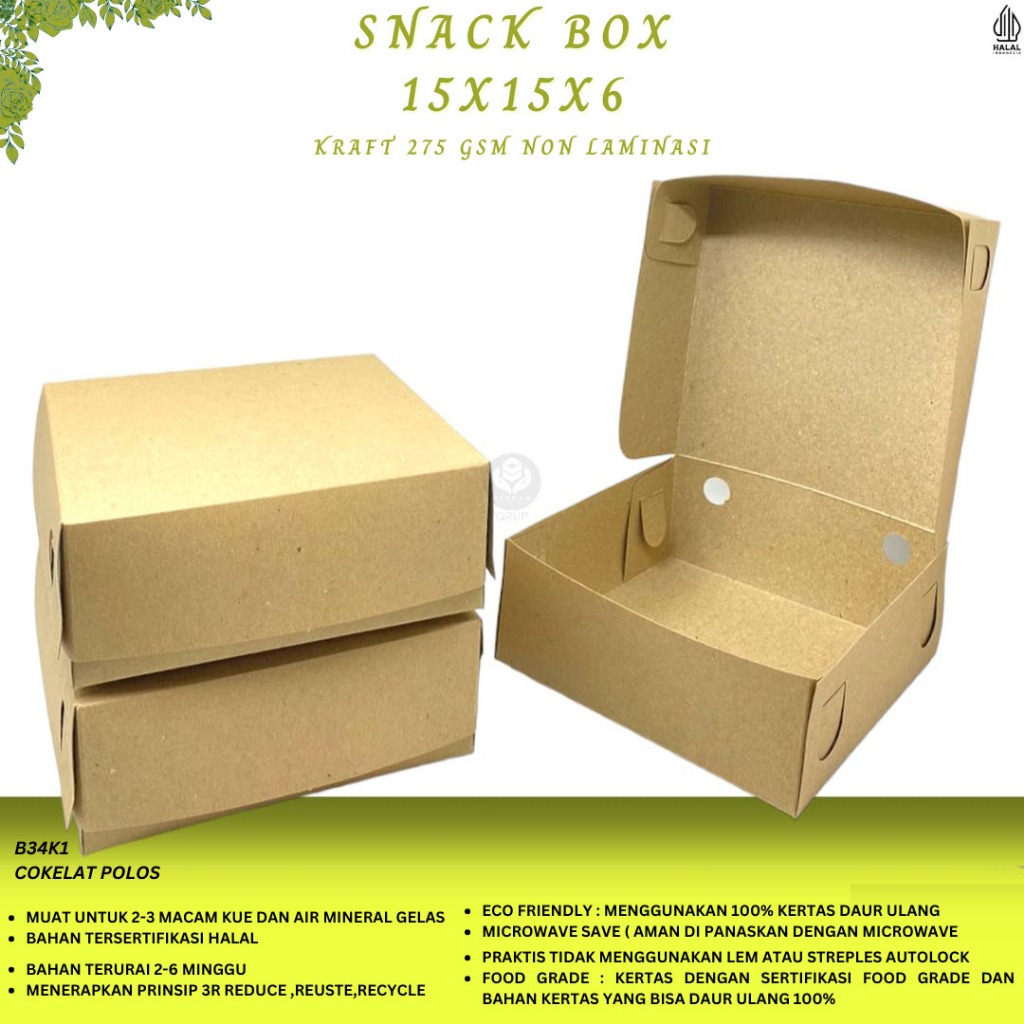 Jual Snack Box 15x15x6 Dus Snack Box Snack (B34K1) | Shopee Indonesia