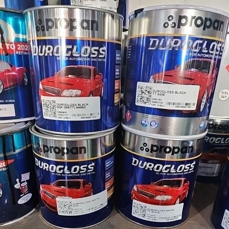 Jual PROPAN DUROGLOSS CAT DUCO MOBIL KAYU BESI DLL 1KG PUTIH HITAM ...