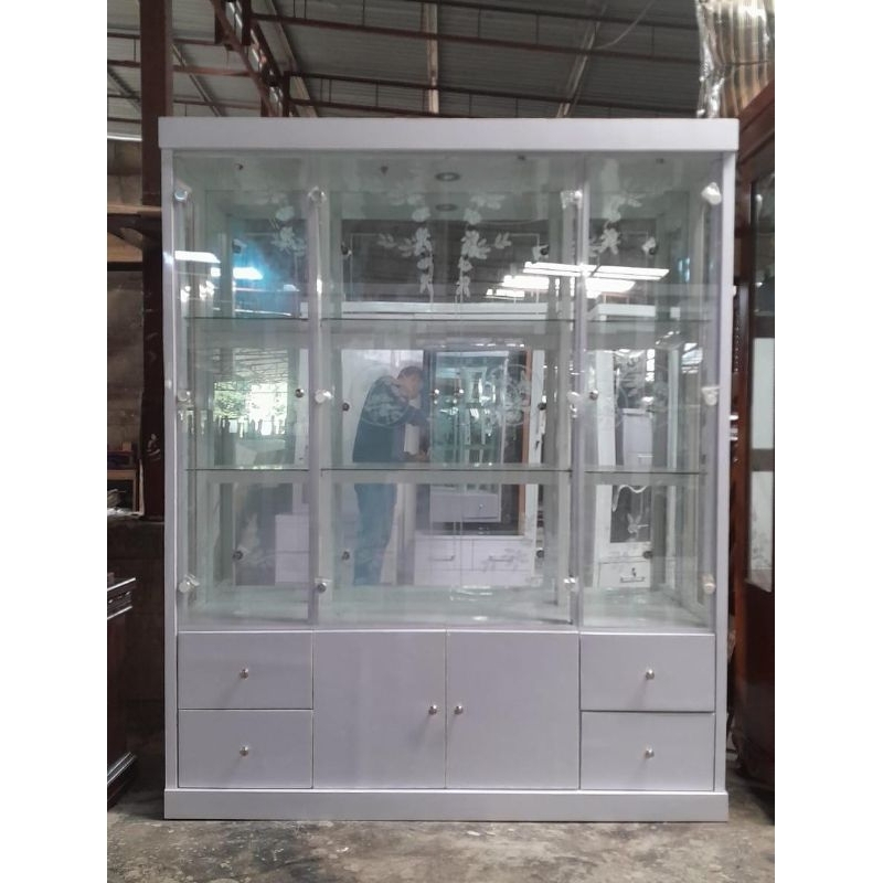 Jual Lemari Hias Kristal Kayu HPL 4 Pintu MR | Shopee Indonesia