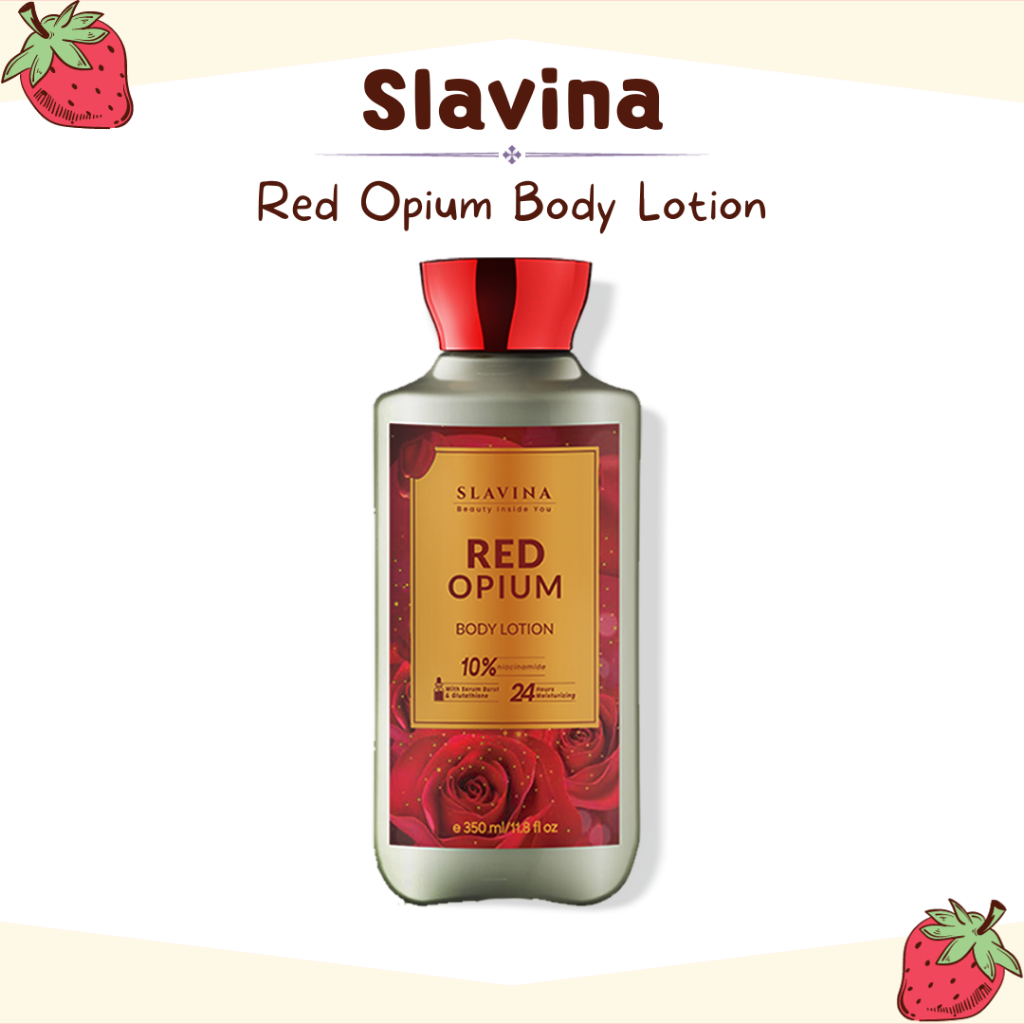 Jual Slavina Body Lotion Red Opium 350ml | Shopee Indonesia