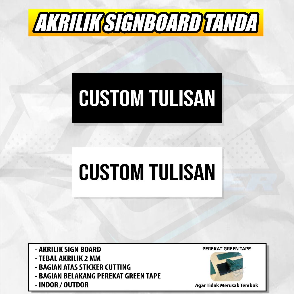 Jual Custom Akrilik Sign Board / Akrilik Tanda / Acrylic Dinding ...