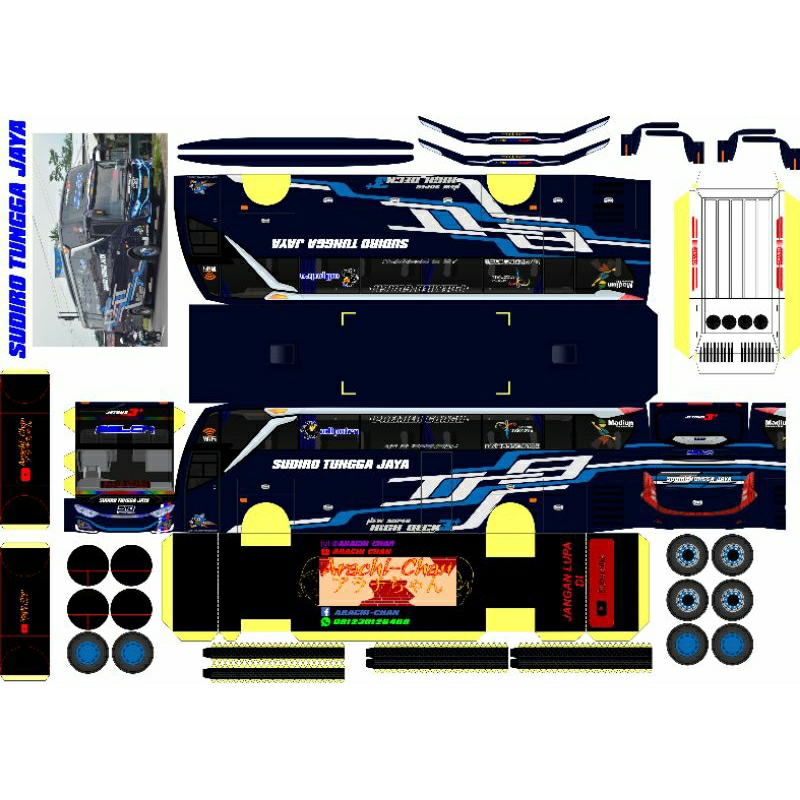 Jual LEMBARAN POLA MINIATUR BUS STJ 1/50 PAPERBUS PAPERCRAFT | tuku ...