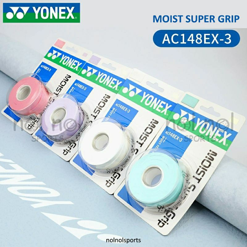 Jual NNS overgrip raket badminton tenis YONEX AC148EX3 AC 148 EX moist super grip | Shopee Indonesia