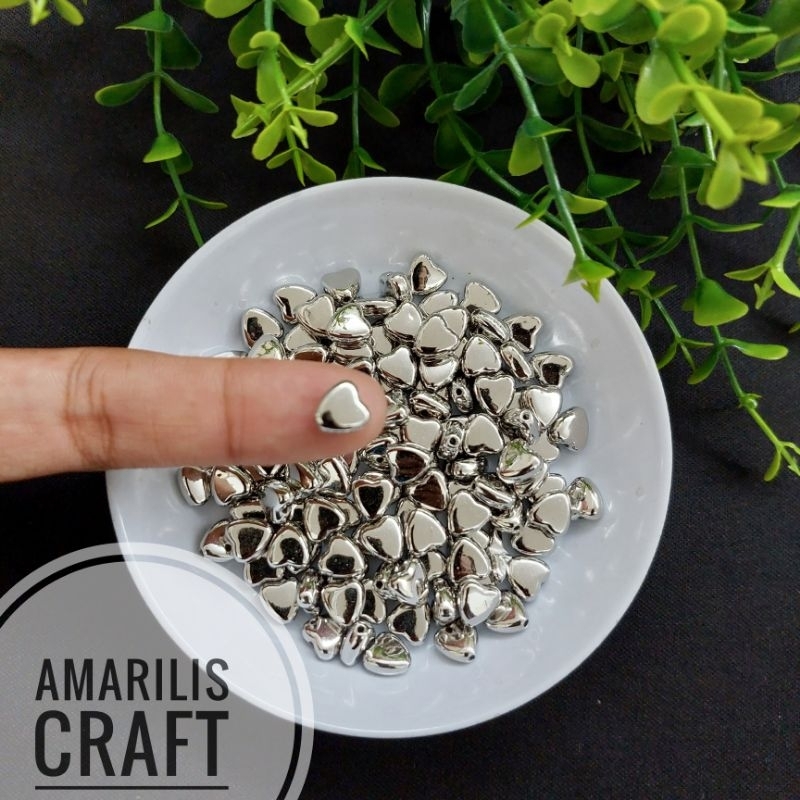 Jual [20gr] Manik LOVE KECIL SILVER | Shopee Indonesia