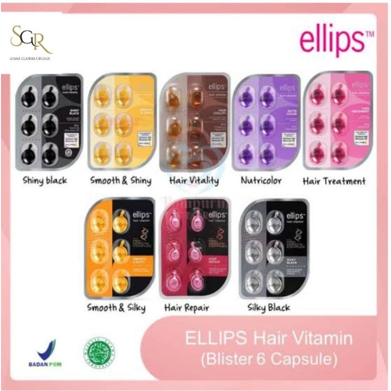 Jual ( 6 pcs ) ELLIPS HAIR VITAMIN RAMBUT | Shopee Indonesia