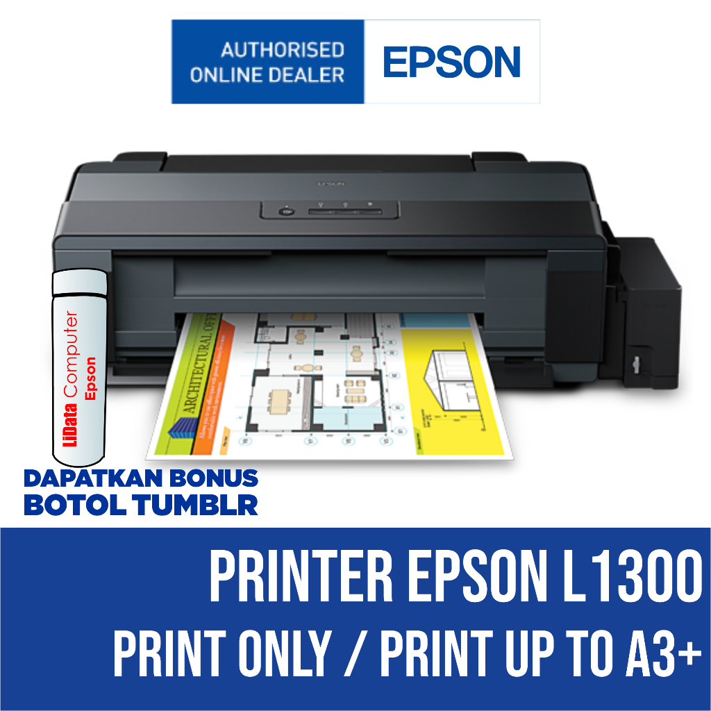 Jual Printer Epson L1300 (Print Only) A3 Lengkap TINTA ORIGINAL 664 ...