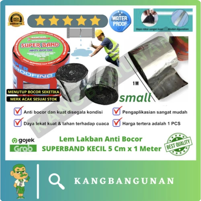 Jual Super Band Lem Lakban Anti Bocor Kecil Genteng Seng Asbes ...