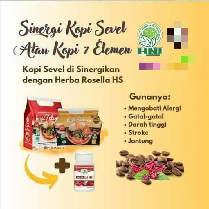 Jual kopi sevel di sinergikan dengan herba rosella hs hni | Shopee ...