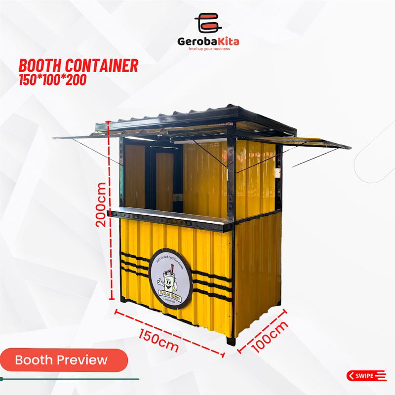 Jual Booth Container Murah / Gerobak Kontainer Murah Kuliner/ booth murah | Shopee Indonesia