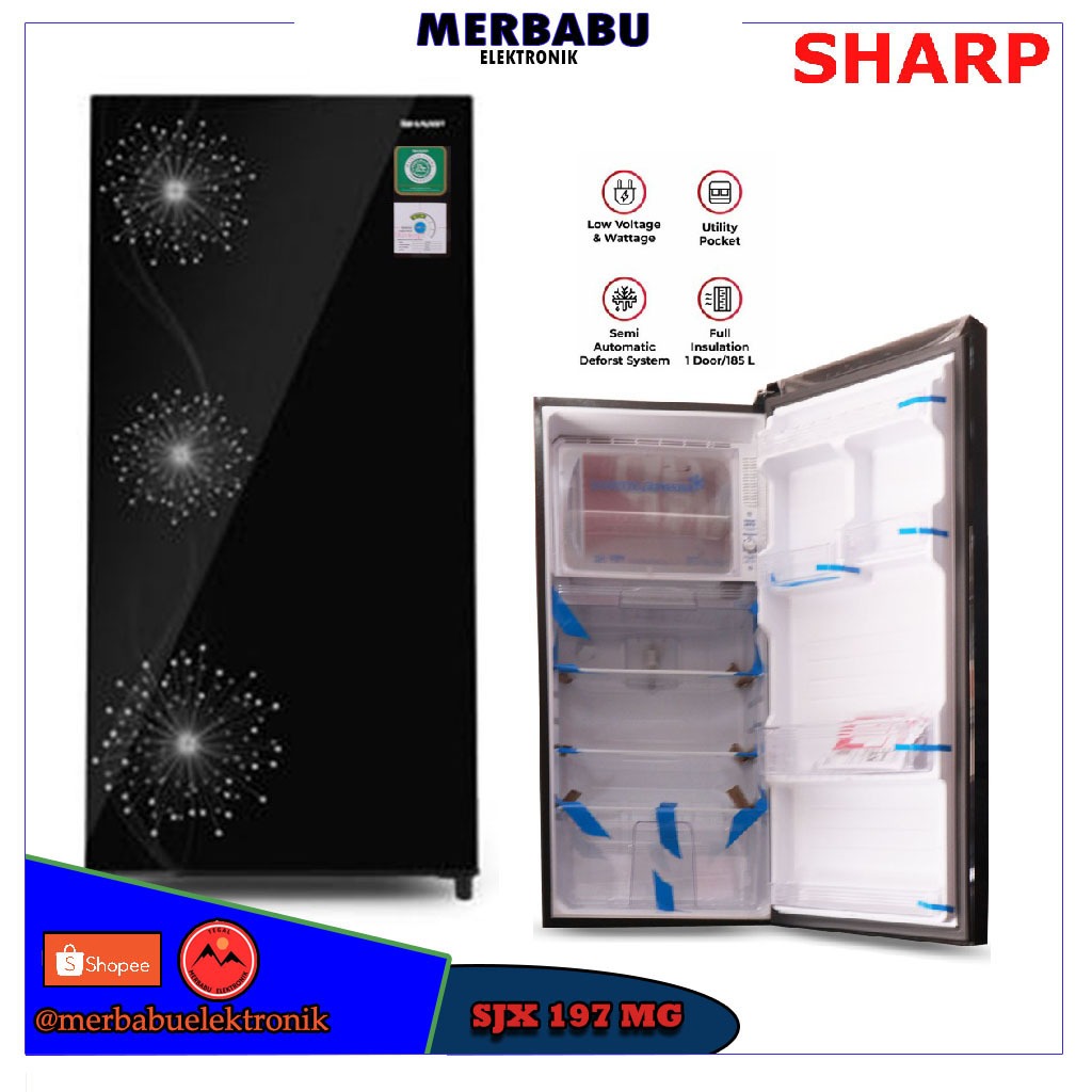 Jual Sharp Kulkas SJX-197 MG Lemari Es 1 Pintu 175L | Shopee Indonesia