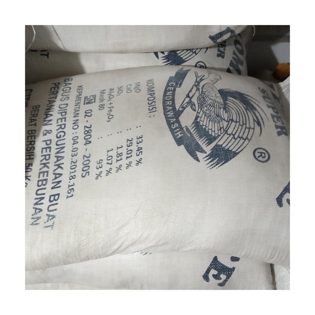 Jual Pupuk Kapur Pertanian Dolomit Dolomite 1 Zak 50kg 50 kg Kaptan Murah | Shopee Indonesia