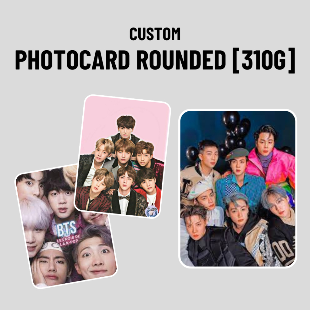 Jual [260g ROUNDED] Cetak Photocard Custom Ukuran 9x6 Custom Foto KPOP | Shopee Indonesia