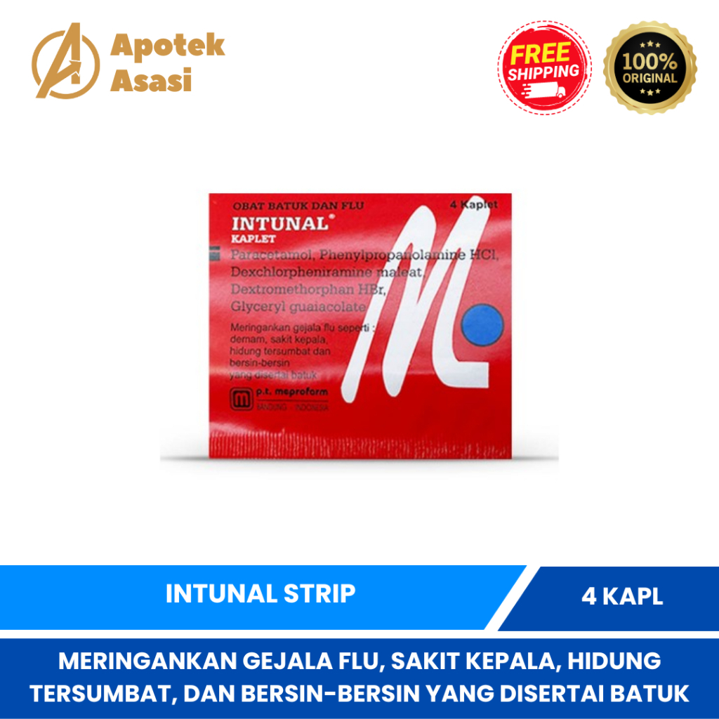 Jual INTUNAL MERAH Strip 4 Kaplet | Shopee Indonesia