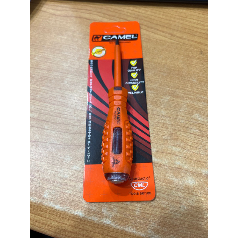 Jual Tespen Bagus CAMEL Orange Press / Obeng Tespen Listrik Minus CAMEL ...