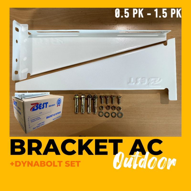 Jual Breket AC outdoor bracket AC outdoor + Dynabolt set M10 untuk 0.5 ...